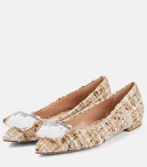 GIANVITO ROSSI Jaipur Boucle Ballet Flats