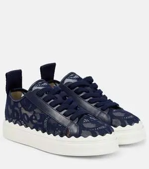Chloé Lauren Lace Sneakers - Blue