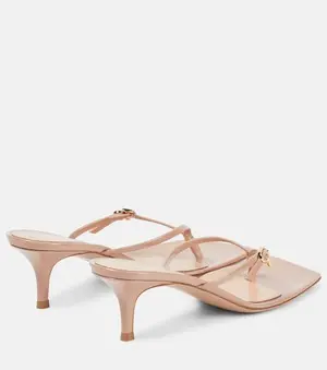 GIANVITO ROSSI Patent Leather Thong Sandals