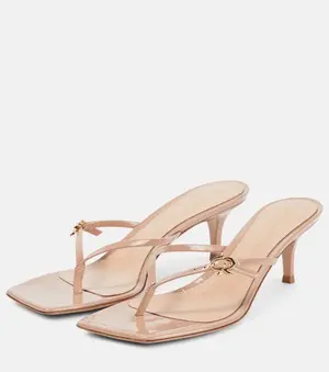 GIANVITO ROSSI Patent Leather Thong Sandals