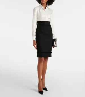 Dolce & Gabbana Wool-blend Tweed Pencil Skirt
