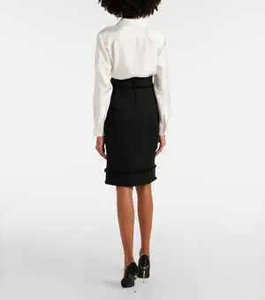 Dolce & Gabbana Wool-blend Tweed Pencil Skirt