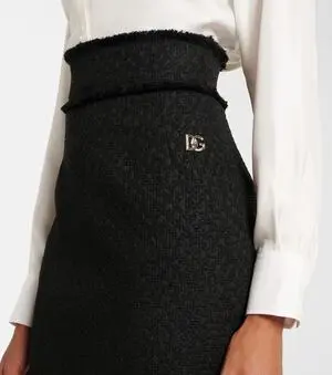 Dolce & Gabbana Wool-blend Tweed Pencil Skirt
