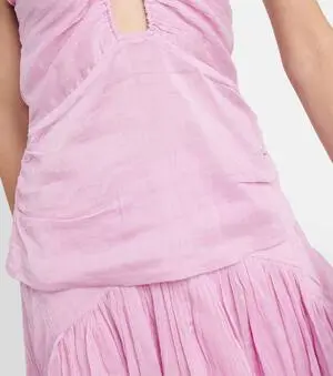Isabel Marant Étoile Becki Printed Cotton And Silk Top