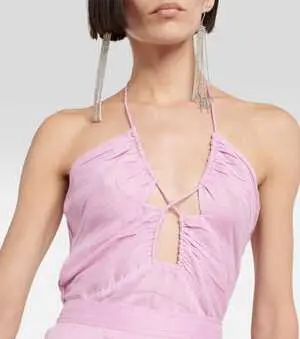 Isabel Marant Étoile Becki Printed Cotton And Silk Top