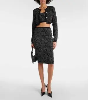 Versace Barocco Cropped Cardigan