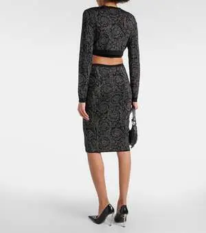 Versace Barocco Cropped Cardigan