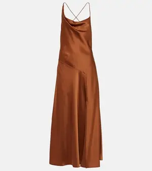 Polo Ralph Lauren Asymmetric Maxi Dress - Brown