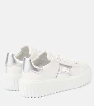 Hogan H-stripes Leather Platform Sneakers