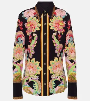 Camilla Floral Jersey Shirt - Multicoloured