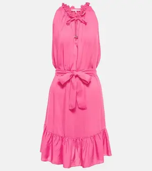 Heidi Klein Self-tie Ruffled Minidress - Pink