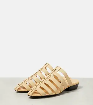 Loro Piana Kaede Leather Mules