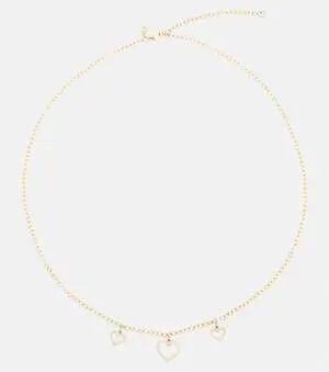 SYDNEY EVAN Three Heart Diamond Necklace - Gold