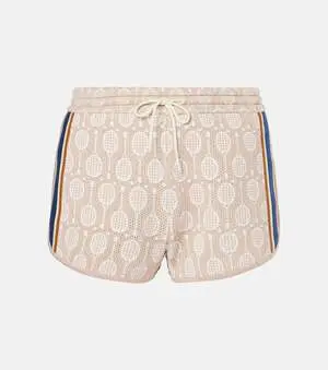 Tory Burch Low-rise Jacquard Shorts - Beige