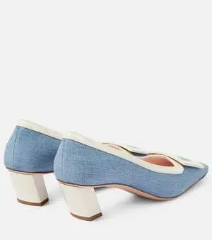 ROGER VIVIER Belle Vivier 45 Canvas Pumps