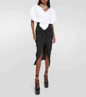 VIVIENNE WESTWOOD Heart Cotton Crop Top - White