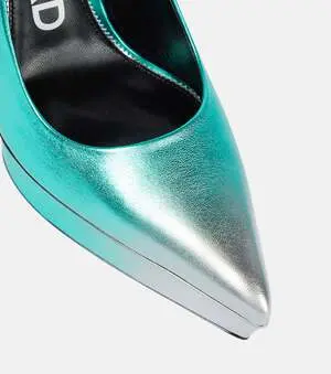 TOM FORD Metallic Leather Platform Pumps