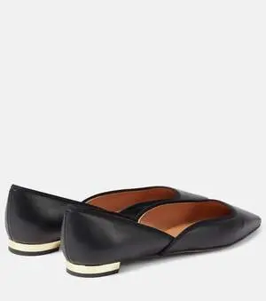 AQUAZZURA Maia Leather Ballet Flats