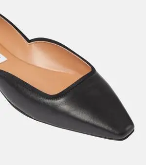AQUAZZURA Maia Leather Ballet Flats