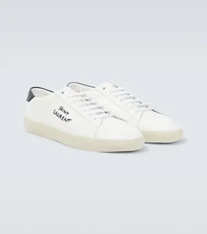 Saint Laurent Court Classic Sl/06 Leather Sneakers