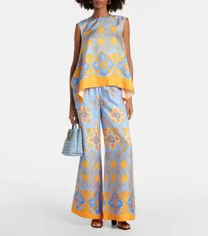 La DoubleJ San Carlo Printed Top - Blue