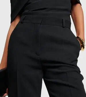 TOTEME High-rise Flared Crepe Pants