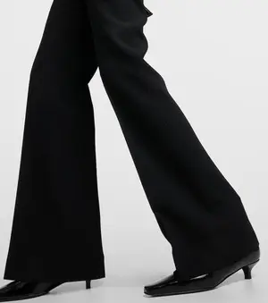 TOTEME High-rise Flared Crepe Pants