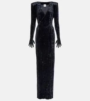 Vetements Diva Velvet Maxi Dress - Black