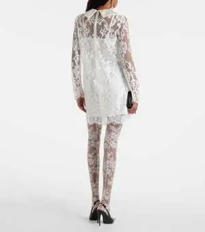 Dolce & Gabbana Lace And Satin Mini Dress