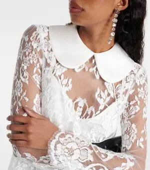 Dolce & Gabbana Lace And Satin Mini Dress