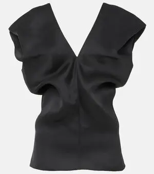 Khaite Ami Silk Satin Top