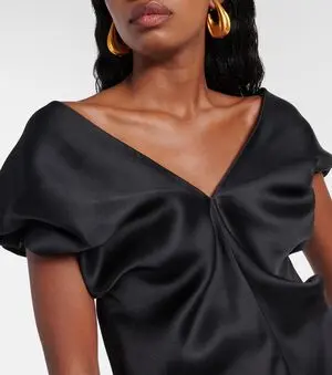 Khaite Ami Silk Satin Top