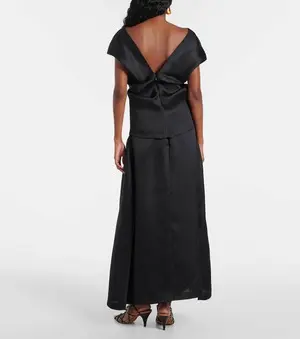 Khaite Ami Silk Satin Top