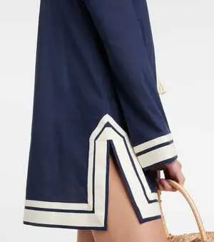 Tory Burch Tasseled Cotton Tunic - Blue
