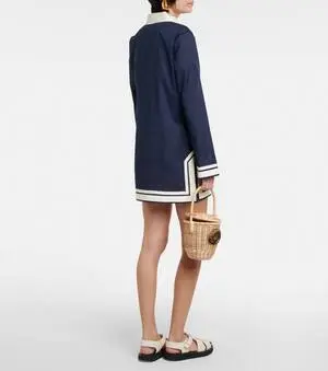 Tory Burch Tasseled Cotton Tunic - Blue