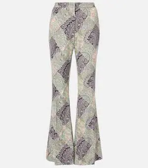 Etro Paisley High-rise Flared Pants - Multicoloured