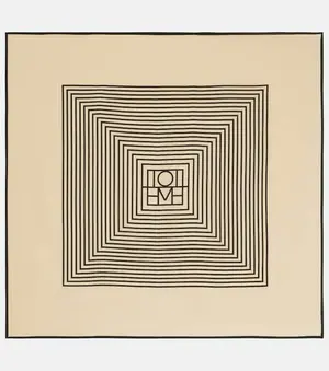 TOTEME Monogram Silk Scarf - Beige