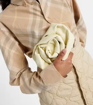 Burberry Rose Gathered Leather Clutch