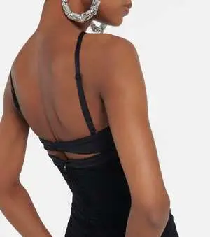 MUGLER Crossover Ruched Minidress