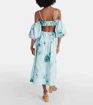 Zimmermann Lightburst Floral Cotton Crop Top