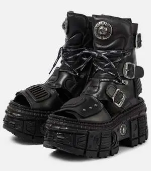 Vetements Leather Platform Boots