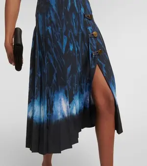Altuzarra Myrtle Printed Pleated Midi Dress