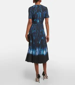 Altuzarra Myrtle Printed Pleated Midi Dress