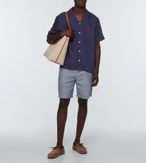 Frescobol Carioca Angelo Linen Shirt - Blue
