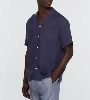 Frescobol Carioca Angelo Linen Shirt - Blue