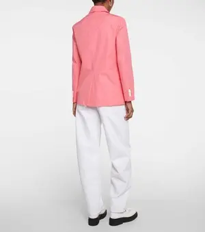Plan C Single-breasted Cotton Blazer