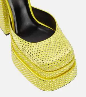 Versace Medusa Aevitas Embellished Platform Pumps