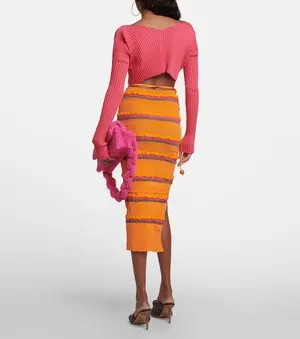Jacquemus La Maille Pralu Cropped Cardigan - Pink