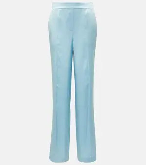JOSEPH Tova Silk Satin Pants - Blue