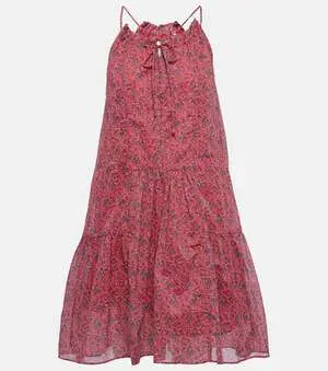 MARANT ETOILE Kayne Printed Cotton Minidress - Pink